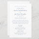 Elegant Wedding Modern Ceremony Dusty Blue Program | Zazzle