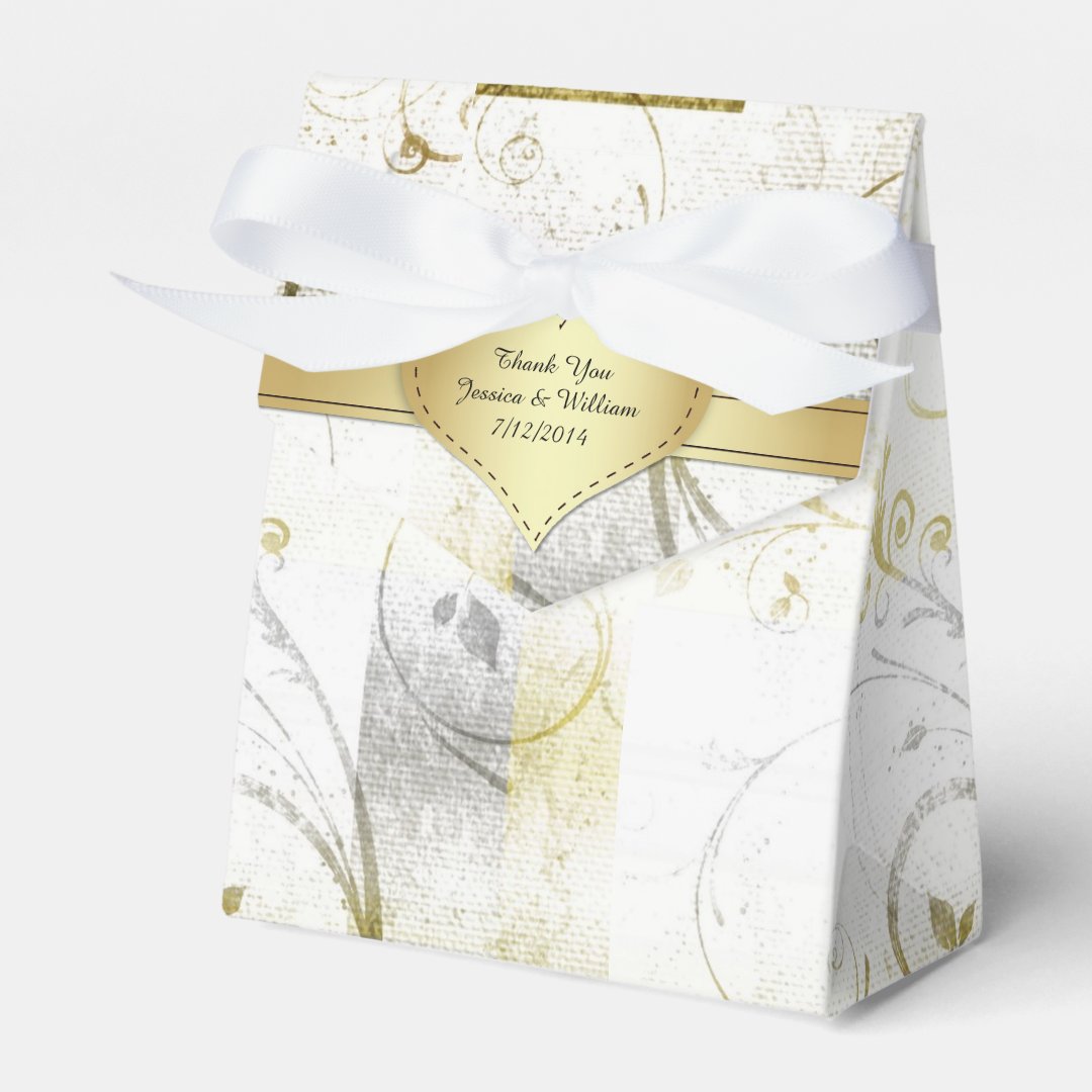 Elegant Wedding Paper Wedding Favor Gift Box | Zazzle