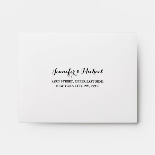 Elegant Wedding Party Event RSVP Return Address Envelope | Zazzle