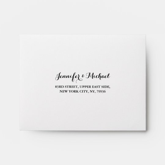 Elegant Wedding Party Event RSVP Return Address Envelope | Zazzle.com