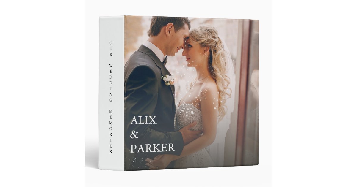 Elegant Wedding Photo Album Binder - Keepsake | Zazzle