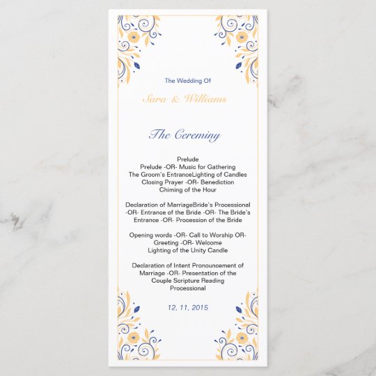 Elegant Wedding Program Template | Zazzle.com