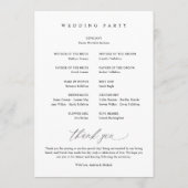 Elegant Wedding Programs 5x7 Romantic Calligraphy | Zazzle
