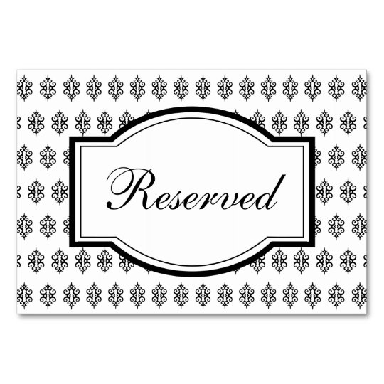 Elegant Wedding Reception Conference Table Card | Zazzle.com