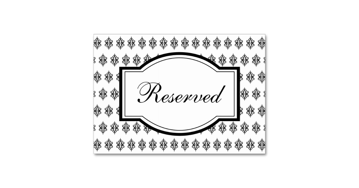 Elegant Wedding Reception Conference Table Card | Zazzle