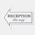 Elegant Wedding Reception Direction This Way Arrow Sign | Zazzle