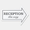 Elegant Wedding Reception Direction This Way Arrow Sign | Zazzle