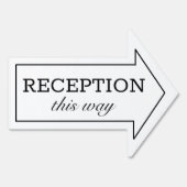 Elegant Wedding Reception Direction This Way Arrow Sign | Zazzle