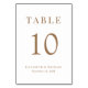Elegant Wedding Reception Gold Table Number | Zazzle