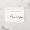 Elegant Wedding Reserved Sign Invitation | Zazzle