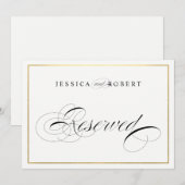 Elegant Wedding Reserved Sign Invitation | Zazzle