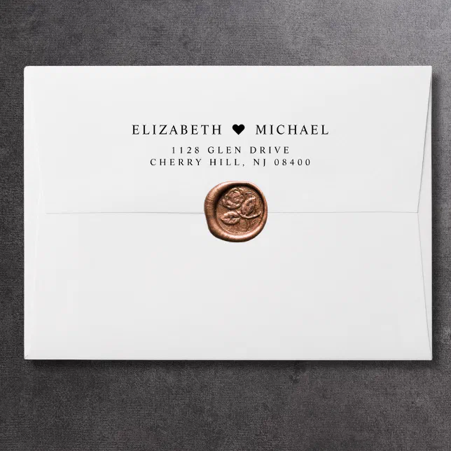 Elegant Wedding Return Address Envelope | Zazzle