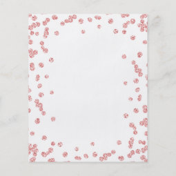Elegant Wedding Rose Gold Glitter Confetti Flyer | Zazzle