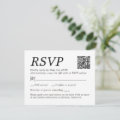 Elegant Wedding RSVP Menu Choices 4 Guests Card | Zazzle