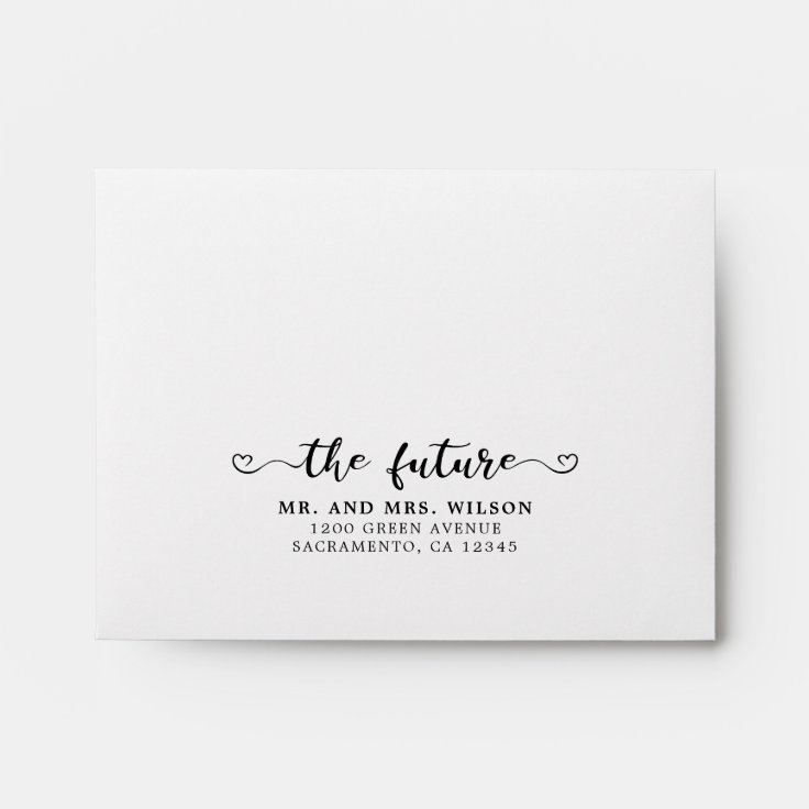 Elegant wedding RSVP return address Envelope | Zazzle