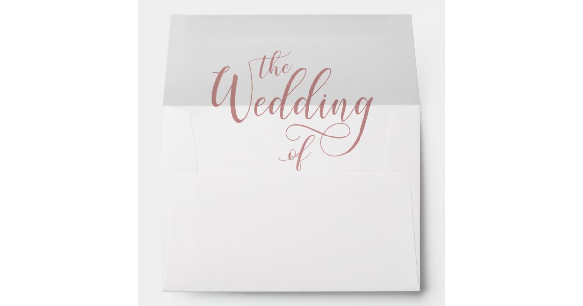 Elegant Wedding Script 5x7 Wedding Envelope | Zazzle