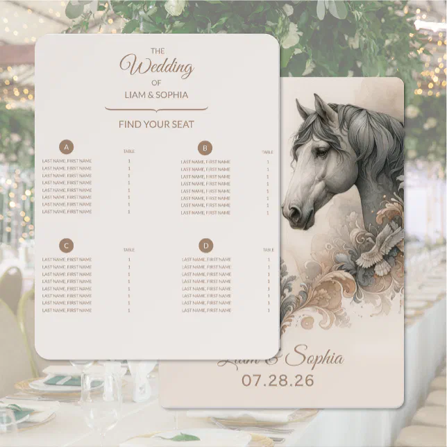 Elegant Wedding Seating Chart Foam Board | Zazzle