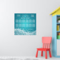 Elegant Wedding Seating Chart Sparkling Wave Blue | Zazzle