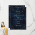 Elegant Wedding starry night Wedding Menu | Zazzle