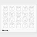 Elegant Wedding Stickers Grey Floral Wreath | Zazzle