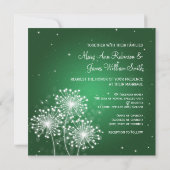 Elegant Wedding Summer Sparkle Emerald Green Invitation | Zazzle
