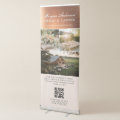 Elegant Wedding Vendor QR Code 3 Photo Template Retractable Banner | Zazzle