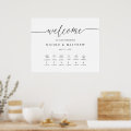 Elegant Wedding Welcome Sign and Timeline | Zazzle