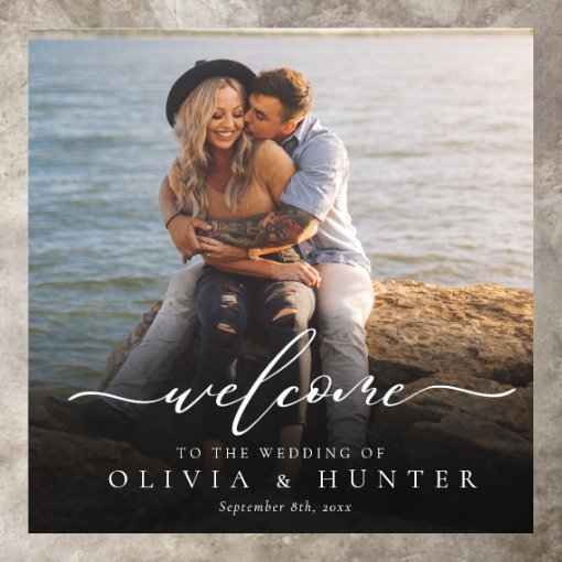 Elegant Wedding Welcome Sign Dance Floor Decals | Zazzle