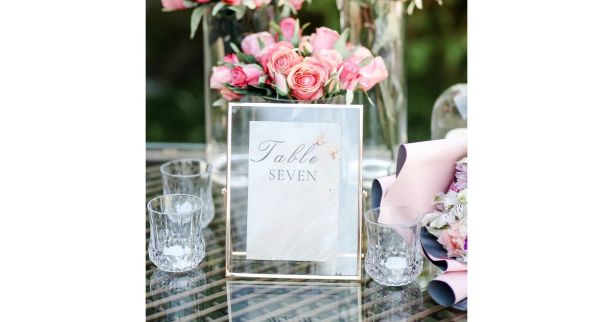 Elegant Wedding white Doves Table Number | Zazzle