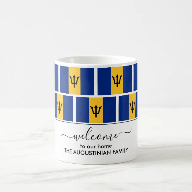 Elegant Welcome BARBADOS FLAG Coffee Mug | Zazzle