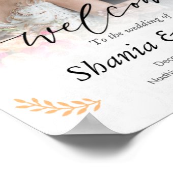 Elegant Welcome Wedding Poster | Zazzle