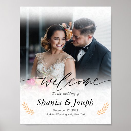 Elegant Welcome Wedding Poster | Zazzle