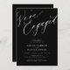 Elegant We're Engaged black engagement party Invitation | Zazzle