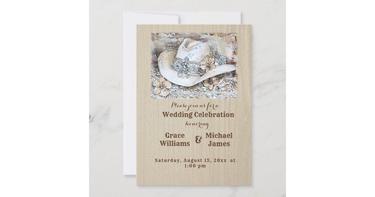 Elegant Western Boho Wedding Invitation | Zazzle