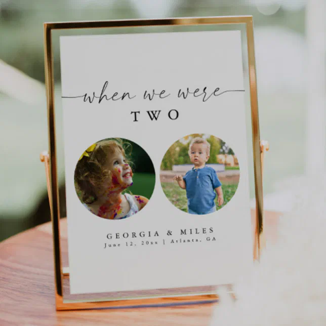 Elegant When We Were Age Photo Table Number | Zazzle