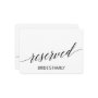 Elegant White and Black Calligraphy Reserved Sign | Zazzle