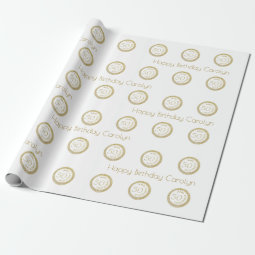 Elegant White and Gold Glitter 50 and Fabulous Wrapping Paper | Zazzle