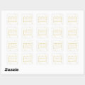 Elegant White and Gold Happy Purim Square Sticker | Zazzle