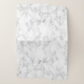 Elegant White and Gray Marble File Folder | Zazzle
