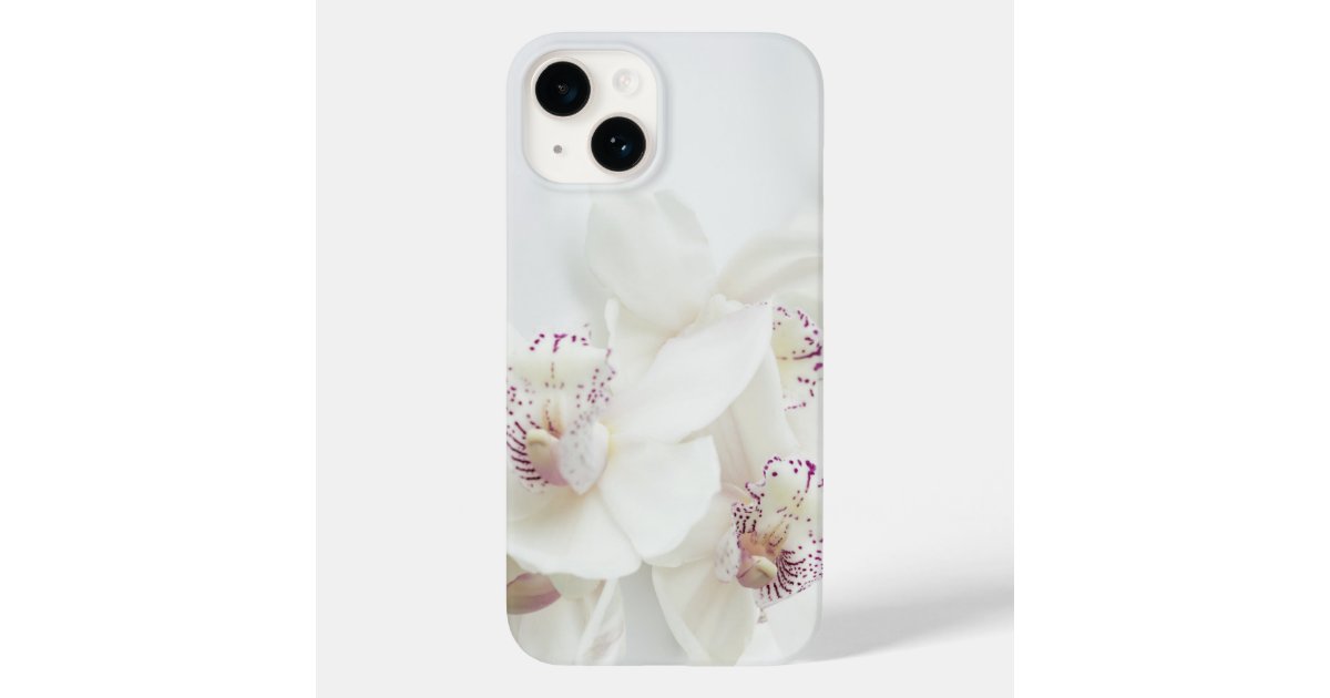 Elegant White and Purple Orchids Phone Case | Zazzle