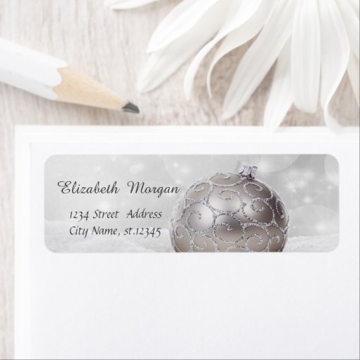 Elegant White Ball, Snow Label | Zazzle