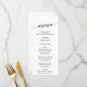 Elegant White & Black Calligraphy Dinner Menu Card | Zazzle