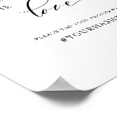 Elegant White Blue Floral Calligraphy Hashtag Sign | Zazzle