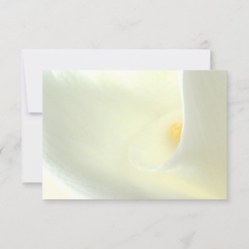 Elegant White Calla Lily RSVP Card | Zazzle