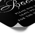Elegant White Calligraphy | Wedding Guest Sign-In Poster | Zazzle