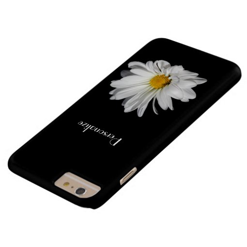 Elegant White Daisy Flower With Name Case-Mate iPhone Case | Zazzle