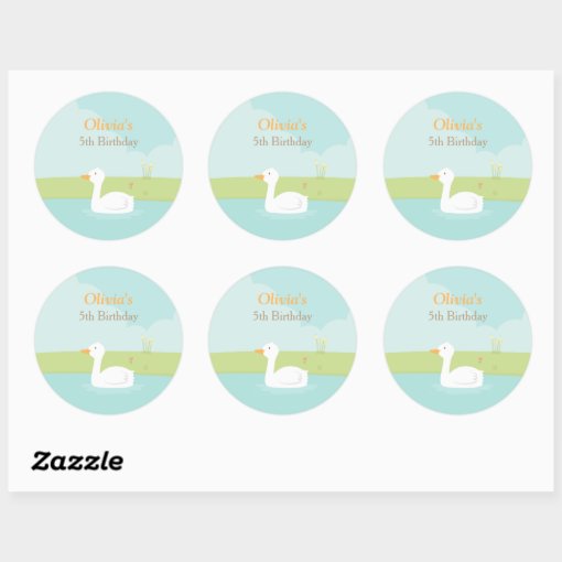 Elegant White Duck Spring Pond Decorative Stickers | Zazzle