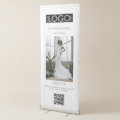Elegant White Event Planning Business Logo Photo Retractable Banner ...