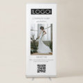 Elegant White Event Planning Business Logo Photo Retractable Banner ...