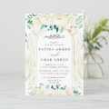 Elegant White Floral Garden Islamic Muslim Wedding Invitation | Zazzle